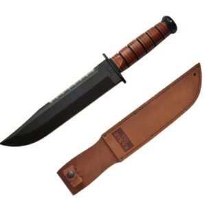 Ka-Bar Leather Handled Big Brother Knife