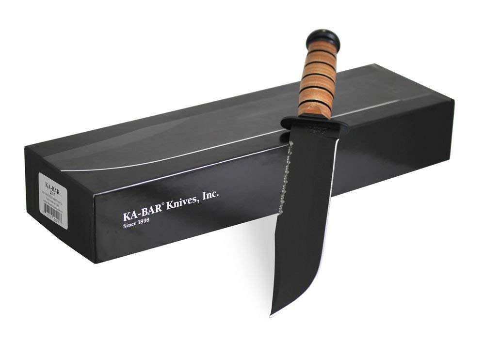 Ka-Bar Leather Handled Big Brother Knife