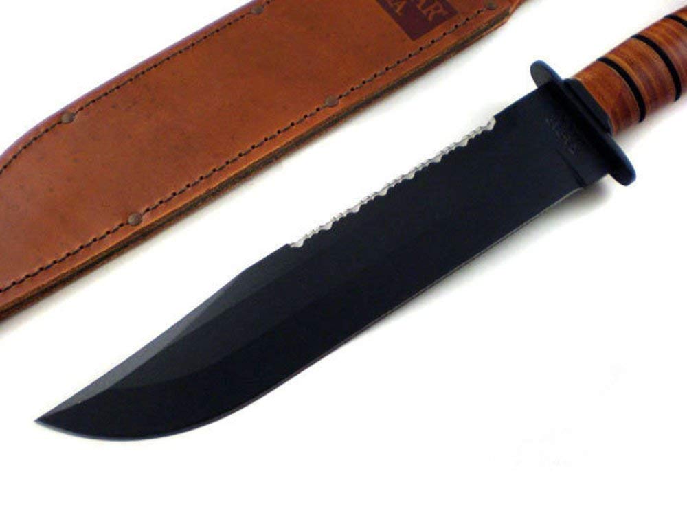 Ka-Bar Leather Handled Big Brother Knife