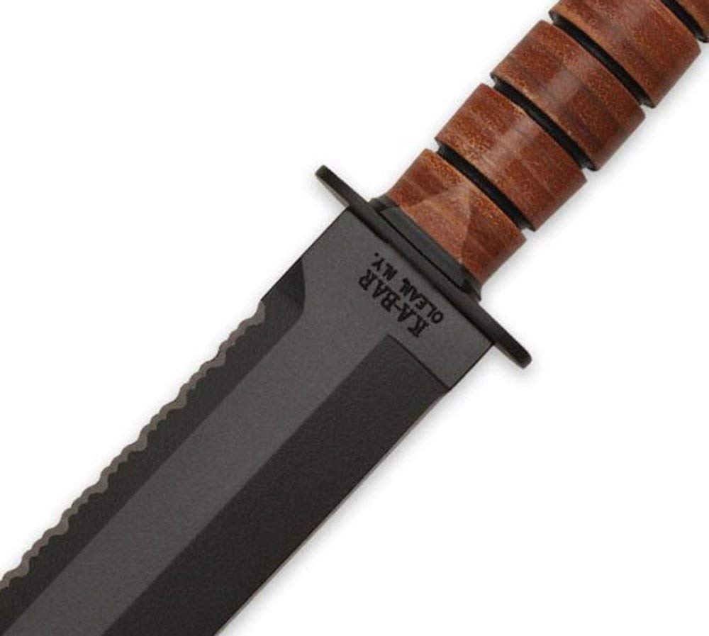 Ka-Bar Leather Handled Big Brother Knife