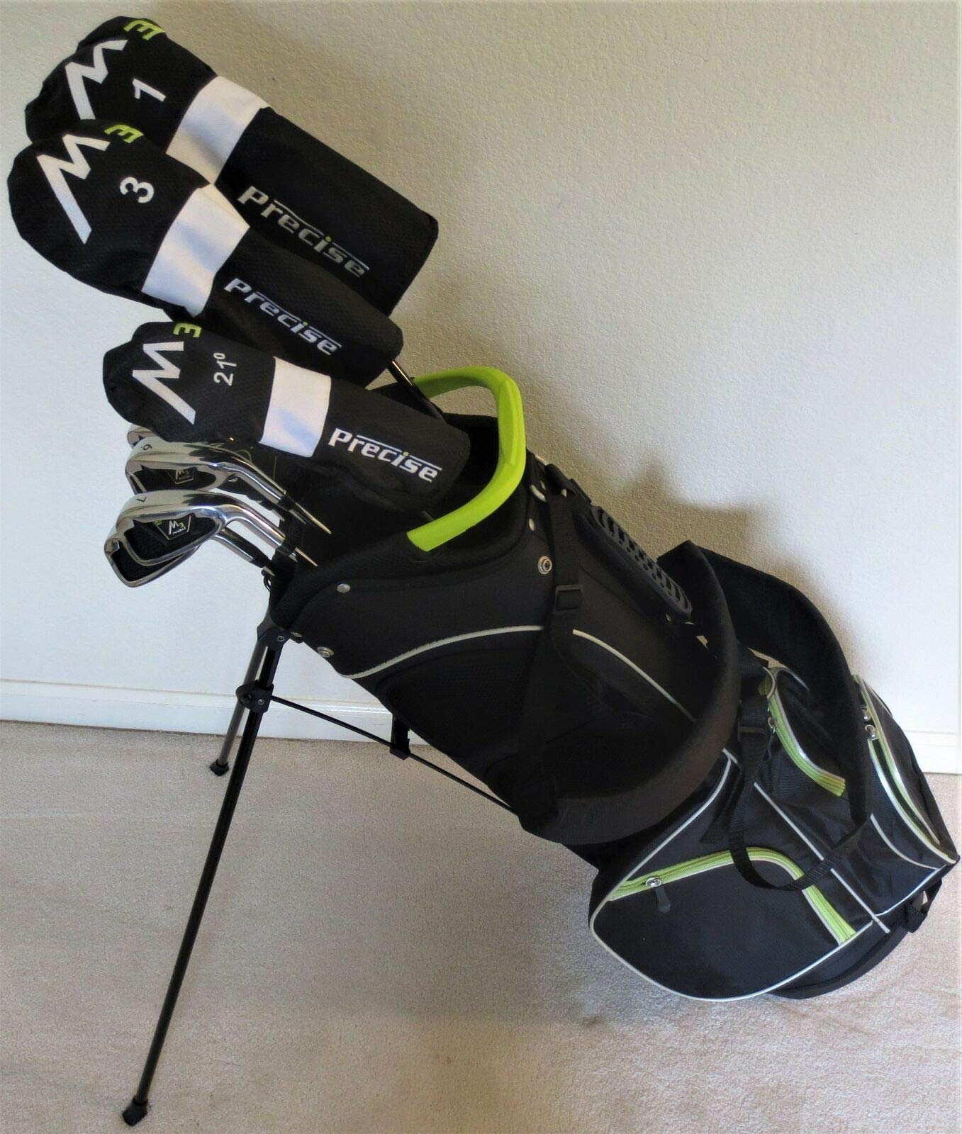 Mens Golf Set Complete Titanium Clubs & Bag Driver, Fairway Wood, Hybrid, Irons, Putter Right Handed