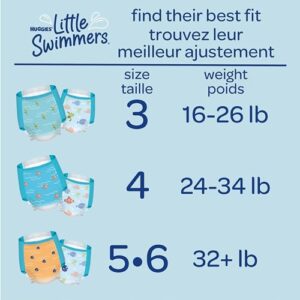 Huggies Little Swimmers Disposable Swim Diapers, Swimpants, Size 5-6 Large (over 32 lb.), XX Ct. (Packaging May Vary)