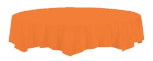 creative converting tablecover, octy round 82" tis/poly, one size, sunkissed orange