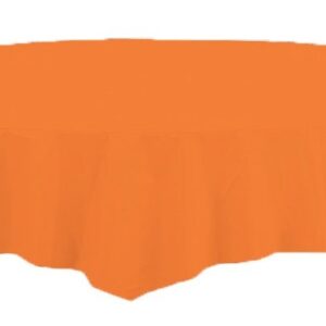 Creative Converting TABLECOVER, OCTY ROUND 82" TIS/POLY, One Size, Sunkissed Orange