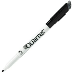 quartet 51989692 dry-erase markers, low odor, fine point, black