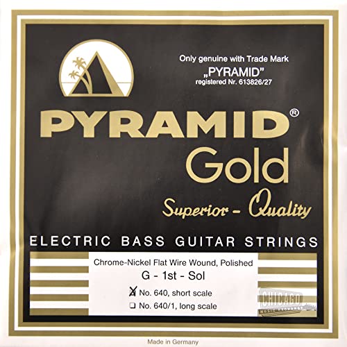 Pyramid Gold Flatwound Short Scale Bass Guitar Strings 40-100