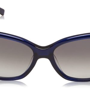 Kate Spade New York Annika/S Rectangular Sunglasses, Navy / Y7 Gray Gradient Lens, 56 mm