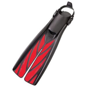 atomic aquatics split fins, red, large