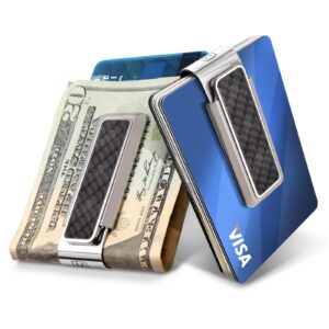 m-clip carbon fiber and stainless money clip - cash and credit card holder - minimalist slim wallet alternative