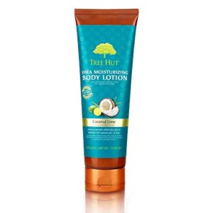 tree hut shea moisturizing body lotion coconut lime, 9oz, ultra hydrating body lotion for nourishing essential body care, 9 fl oz (pack of 2)