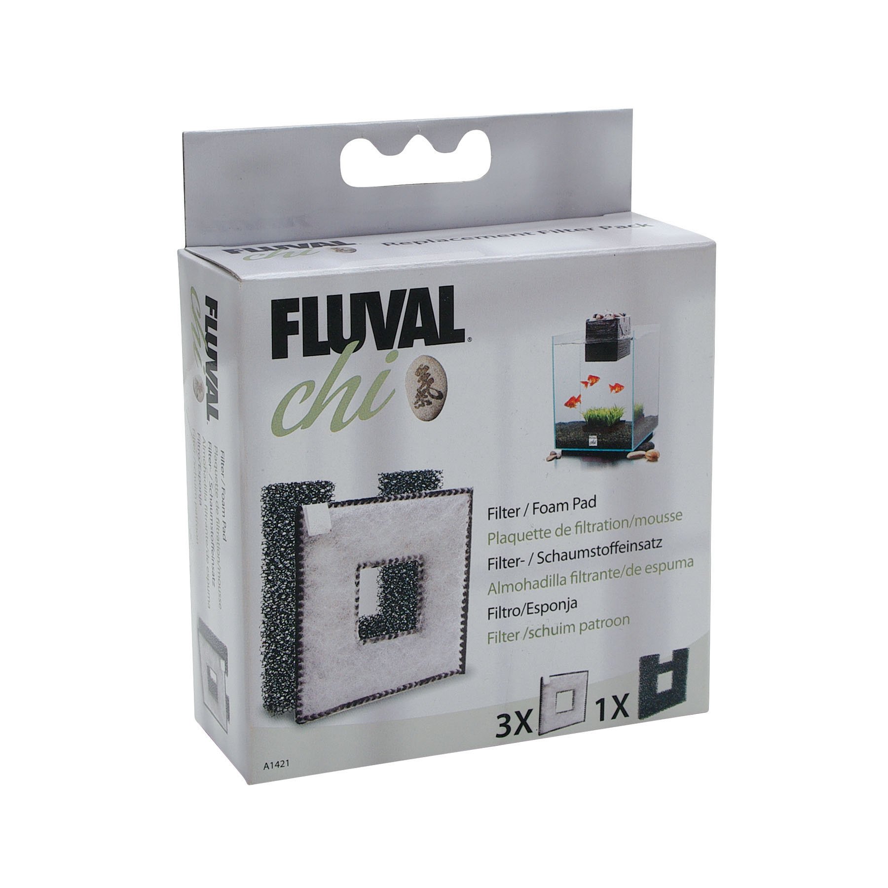 Fluval Chi Filter Replacement- 3 Filter Cartridges and 1 Foam Biological Cartridge