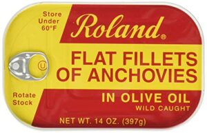 roland wild caught flat fillets of anchovies in olive oil 14 oz