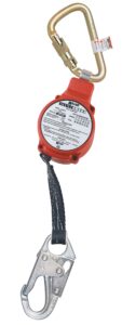 miller by honeywell minilite 11-foot personal fall limiter with steel carabiner and snap hook, 310 lb. capacity (fl11-1-z7/11ft)