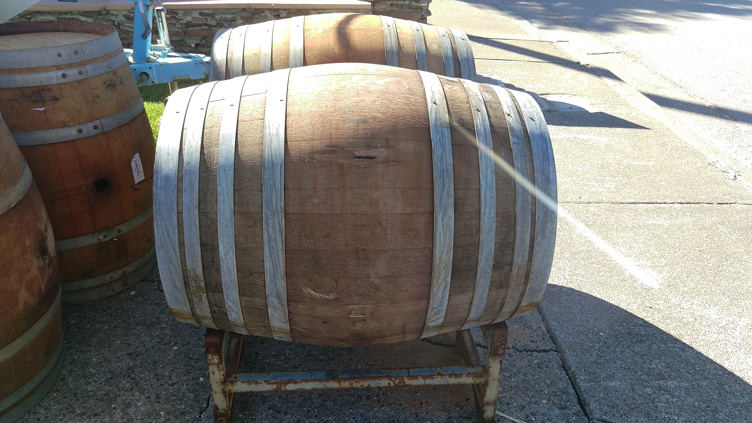 CUGHYS Used Wine Barrel Solid Oak from Napa Valley by Wine Barrel Creations9