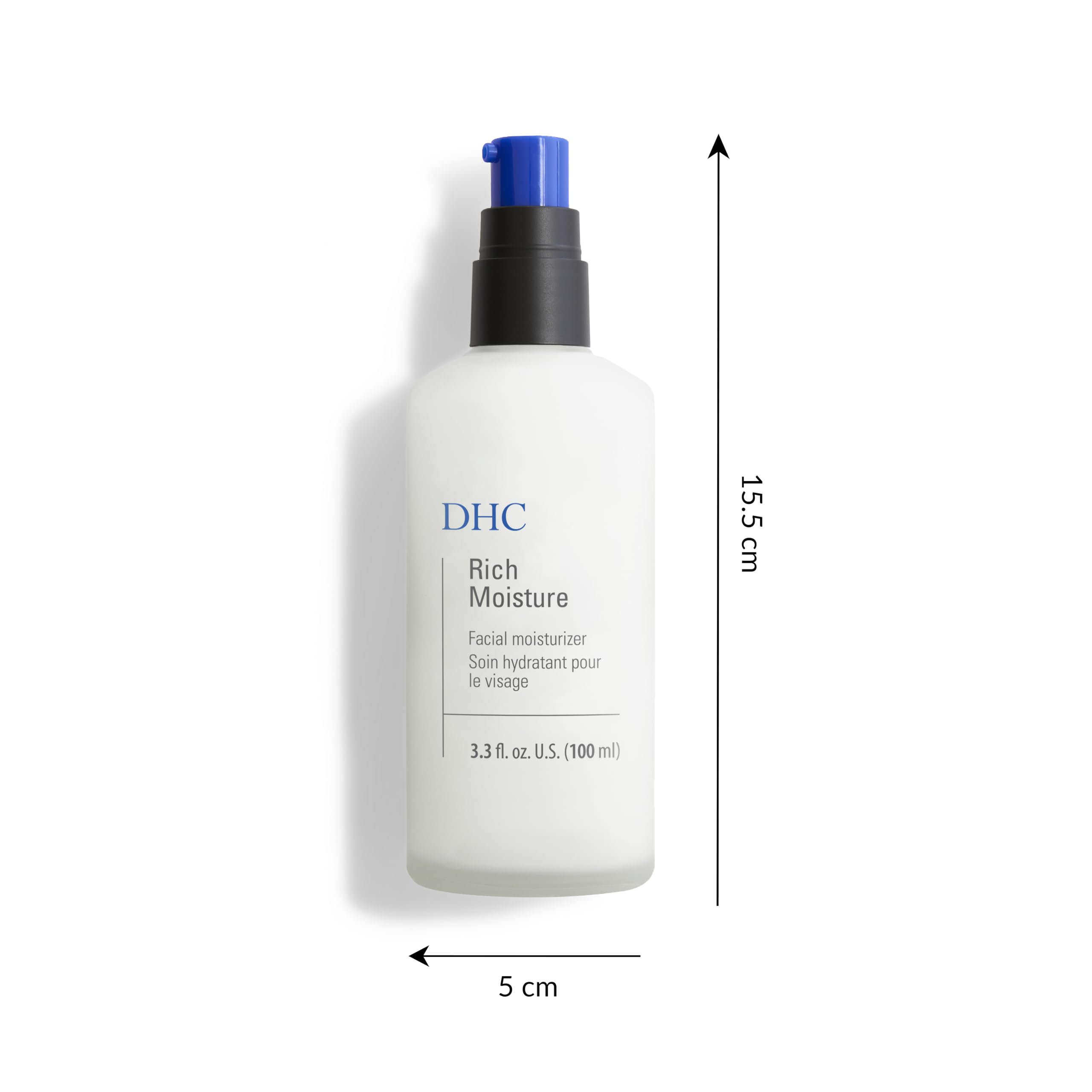 DHC Rich Moisture, Lightweight Facial Moisturizer, Dry Skin, Hydrating, Fragrance and Colorant Free, Ideal for dry dehydrated and sensitive skin, 3.3 fl. oz.