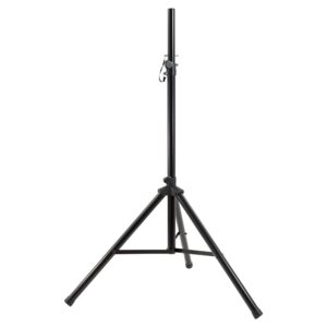 gemini sound st-04 heavy duty professional audio universal dj foldable collapsible telescoping tripod pa speaker stands, adjustable height up to 80" inches tall