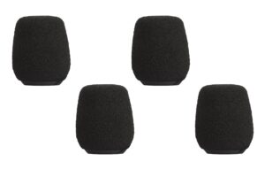 shure rk513ws black foam windscreens for mx405 and mx410 microphones, set of 4