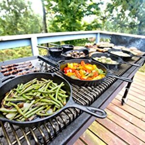 Lodge Seasoned Cast Iron Rectangular Griddle - 15 x 12.25 Inches. Jumbo Chef’s Serving Platter, Black