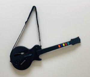 wireless guitar for wii guitar hero and rock band games color black