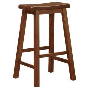 wooden 29" bar stools, chestnut (set of 2)