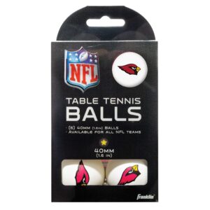 franklin sports arizona cardinals table tennis balls - nfl team table tennis balls - official team logos and colors - fun nfl game room accessories