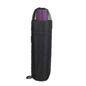 picnic at ascot - lightweight 1/8" pvc yoga mat and exercise pad - nylon drawstring carry bag - purple