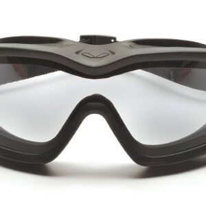 Pyramex Safety Products GB6410SDT V2G Plus Safety Glasses, Clear Anti-Fog Dual Lens with Black Strap, Clear