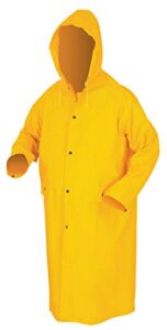 mcr safety 200jhx2 classic pvc/polyester jacket with attached hood, yellow, 2x-large