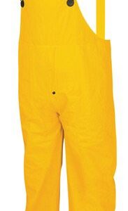 MCR Safety 2403X2 Classic Plus PVC/Polyester 3-Piece Corduroy Collar Rain Suit with Detachable Hood and Bibpant, Yellow, 2X-Large