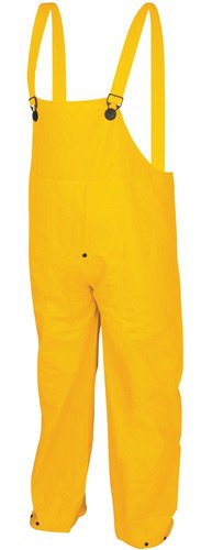 MCR Safety 2403X2 Classic Plus PVC/Polyester 3-Piece Corduroy Collar Rain Suit with Detachable Hood and Bibpant, Yellow, 2X-Large