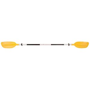 carlisle paddles day tripper 2-piece aluminum kayak paddle (yellow/black, 230 cm)