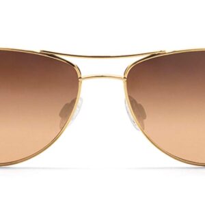 Maui Jim Men's and Women's Baby Beach Polarized Aviator Sunglasses, Gold/HCL® Bronze, Small