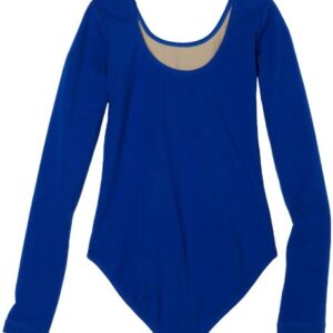 Sansha Big Girls' Suzanna Long Sleeve Leotard, Royal ,Xlarge(G)/12-14