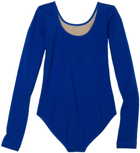 Sansha Big Girls' Suzanna Long Sleeve Leotard, Royal ,Xlarge(G)/12-14