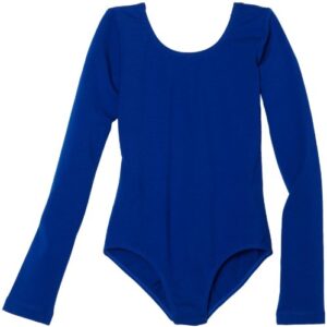 sansha big girls' suzanna long sleeve leotard, royal ,xlarge(g)/12-14