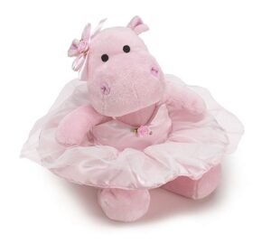 burton and burton stuffed animal cute pink ballerina hippo plush toy