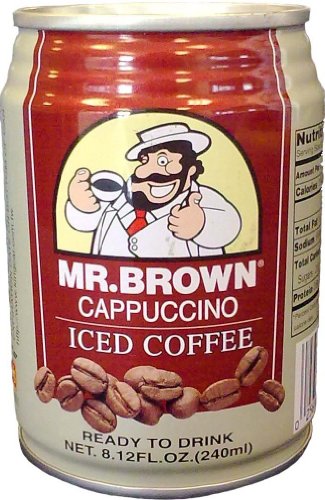 Mr. Brown Iced Coffee, Cappuccino, 8.12-Ounce (Pack of 24)