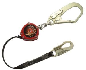 honeywell pfl-6-z7/9ft miller scorpion 9' personal fall limiter with rebar hook and swivel shackle