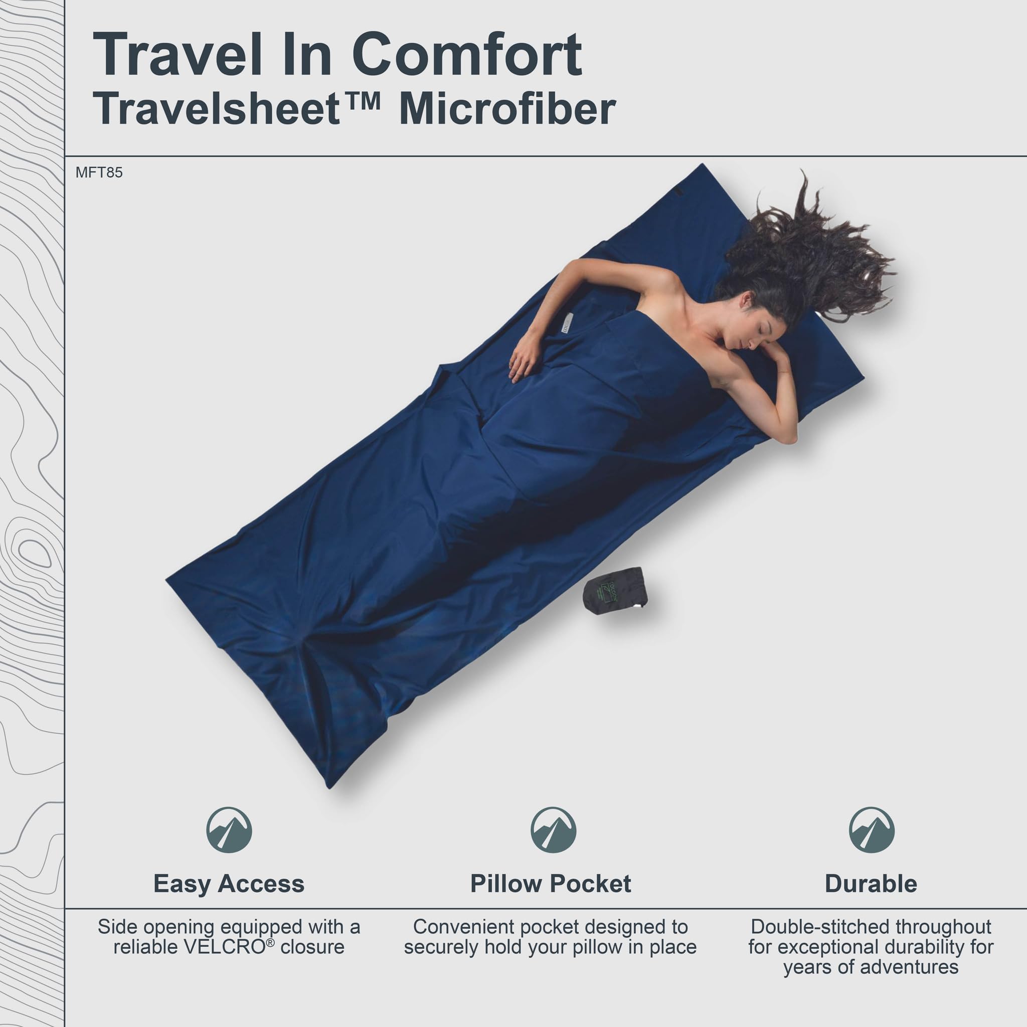 COCOON - Premium - TravelSheet™ Microfiber - Twilight Blue