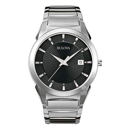 Bulova Men's 3-Hand Calendar Date Quartz Watch, Patterned Dial, 38mm, Style: 96B149