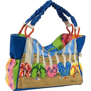 sun 'n' sand coastal flip flop tote, multi, one size