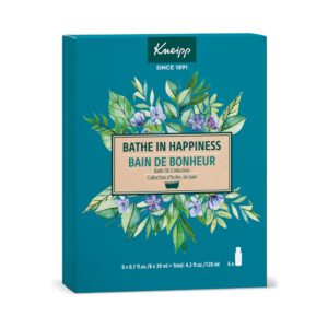 kneipp bathe in happiness 6-piece bath oil set - 0.67 per bottle (6 total) - ideal for trial & travel - one bottle delivers up to two baths