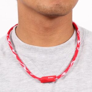 Phiten Titanium Necklace X30 Tribal II Red 18"