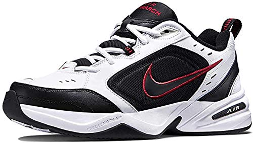 Nike Air Monarch IV Training Shoe (4E) - White/Black/Varsity Red, Size 9 US