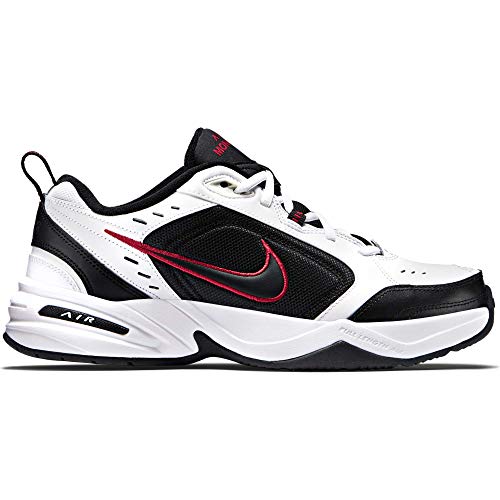 Nike Air Monarch IV Training Shoe (4E) - White/Black/Varsity Red, Size 9 US