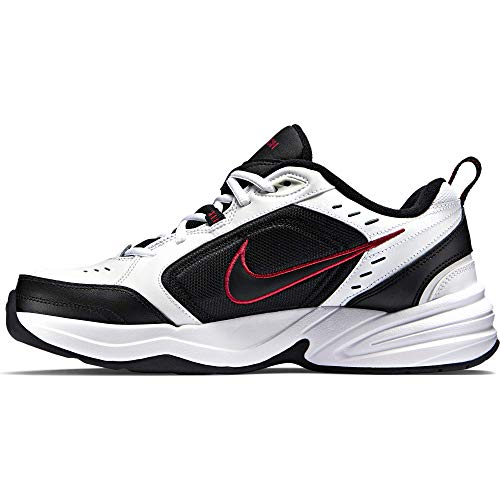 Nike Air Monarch IV Training Shoe (4E) - White/Black/Varsity Red, Size 9 US