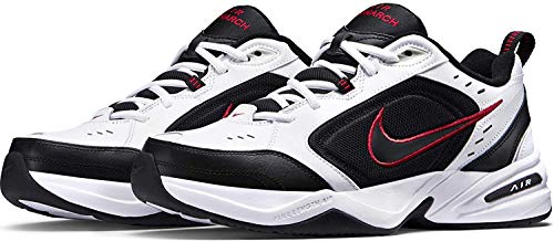 Nike Air Monarch IV Training Shoe (4E) - White/Black/Varsity Red, Size 9 US