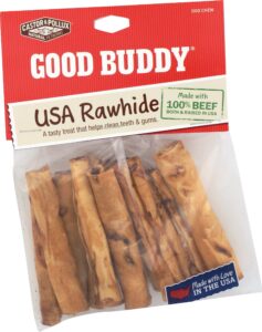 castor & pollux, dog bone rawhide mini rolls 2 inch, 10 count