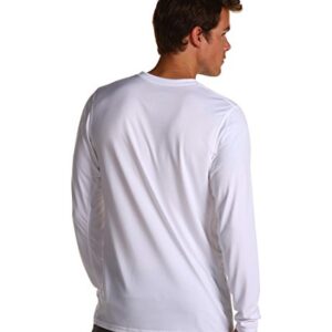 Nike Mens Legend Poly Long Sleeve Dri-Fit Training Shirt White/Carbon Heather 377780-100 Size X-Large