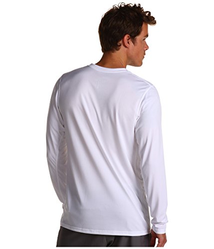 Nike Mens Legend Poly Long Sleeve Dri-Fit Training Shirt White/Carbon Heather 377780-100 Size X-Large